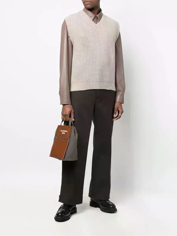Nanushka Ribbed V-neck Sweater Vest