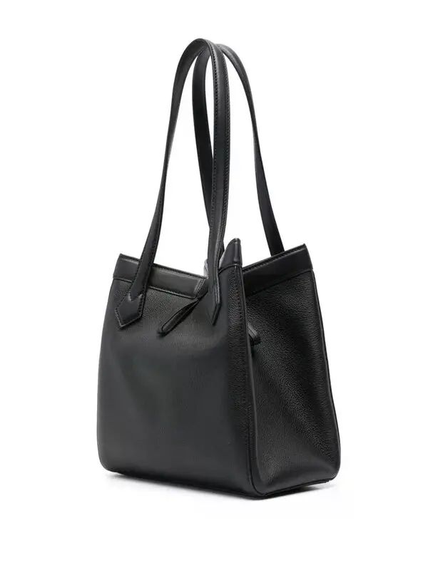 Fendi Origami Leather Shoulder Bag - Black