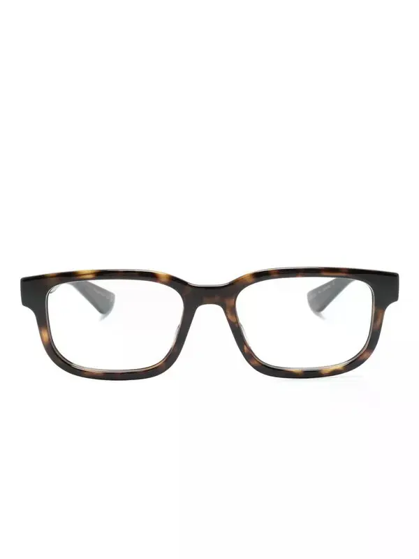 Gucci Tortoiseshell Rectangle-frame Glasses