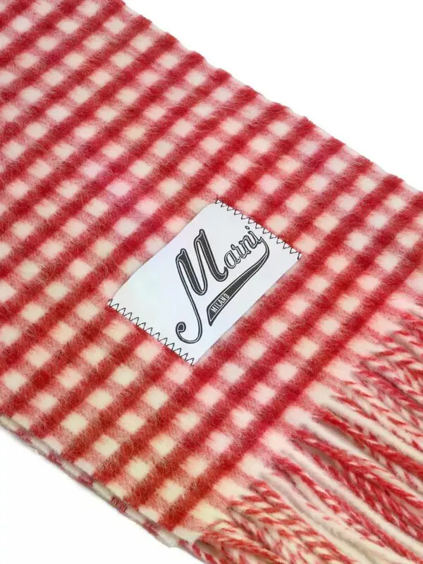 Marni Gingham Scarf - Red