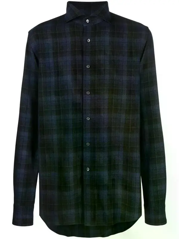 XACUS Check-pattern Long-sleeve Shirt