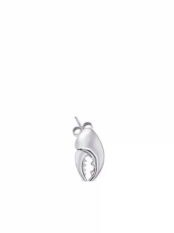 TRUE ROCKS Crab Claw Stud Earring - Silver