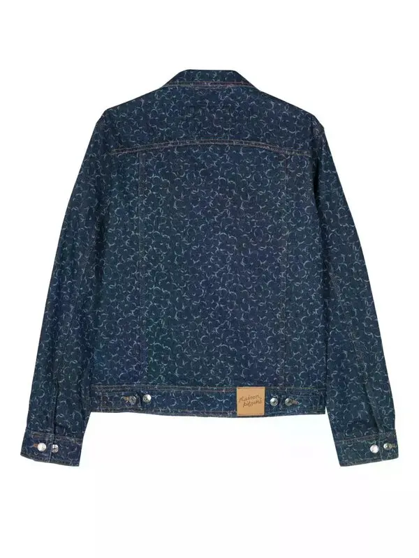 Maison Kitsuné Geometric-patterned Denim Jacket