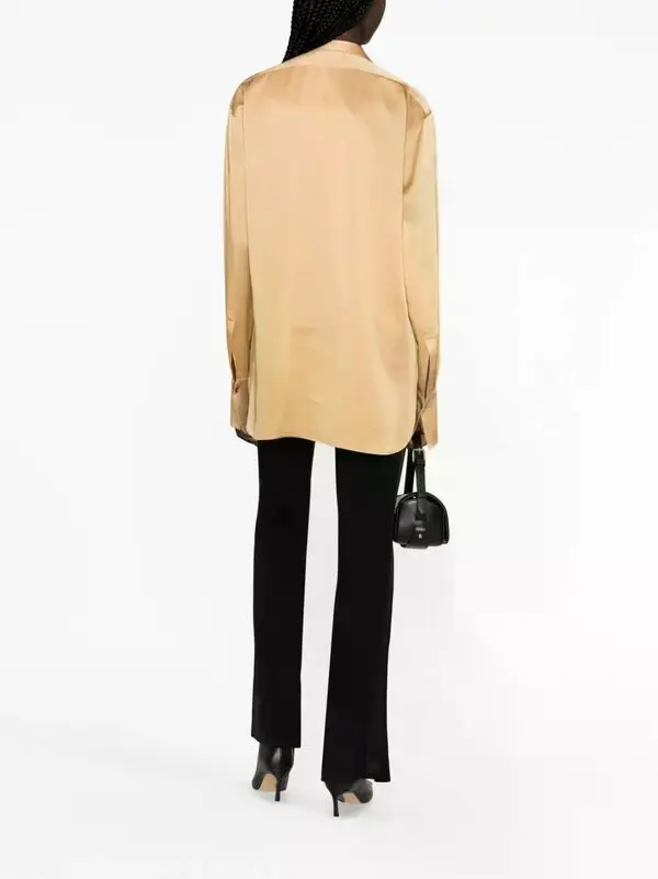 JIL SANDER Satin-finish Panelled Shirt