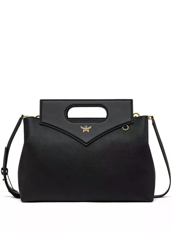 Mcm Diamond Leather Tote Bag