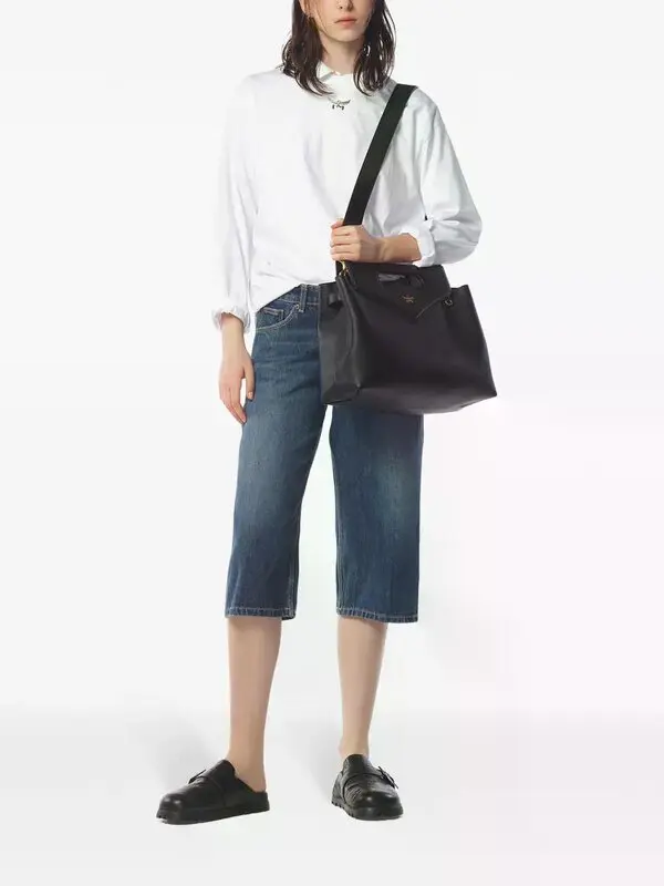 Mcm Diamond Leather Tote Bag