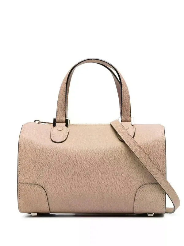 VALEXTRA Grained-texture Leather Tote Bag