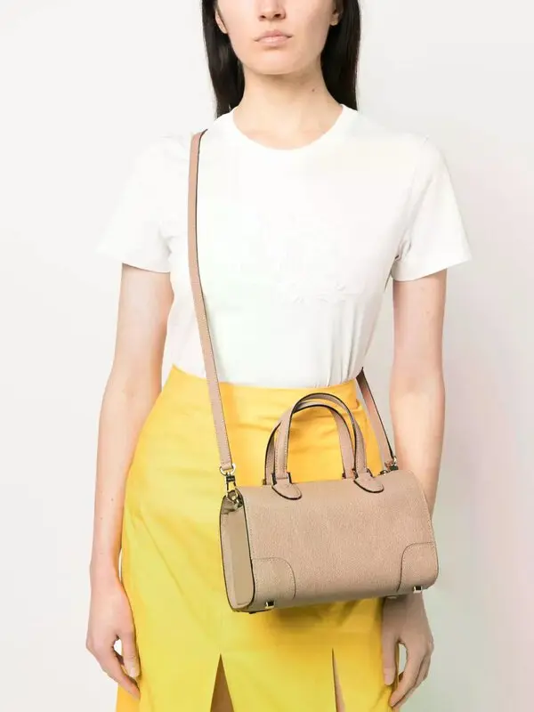 VALEXTRA Grained-texture Leather Tote Bag