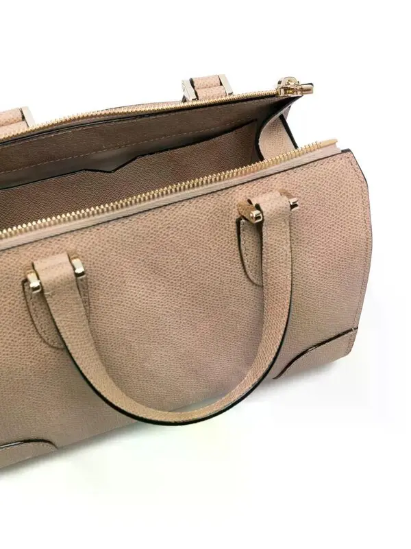 VALEXTRA Grained-texture Leather Tote Bag
