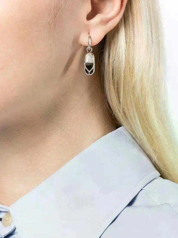 CAPSULE ELEVEN Capsule Onyx Hoop Earring