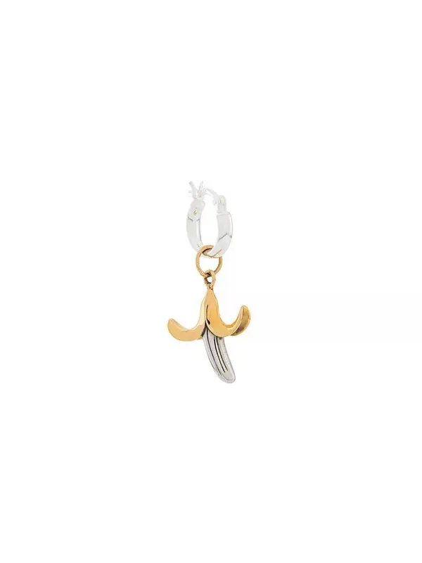 TRUE ROCKS Banana Hoop Earring - Silver