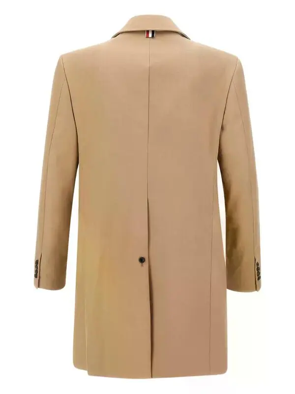 Thom Browne Mac Bal Collar Overcoat - Neutrals