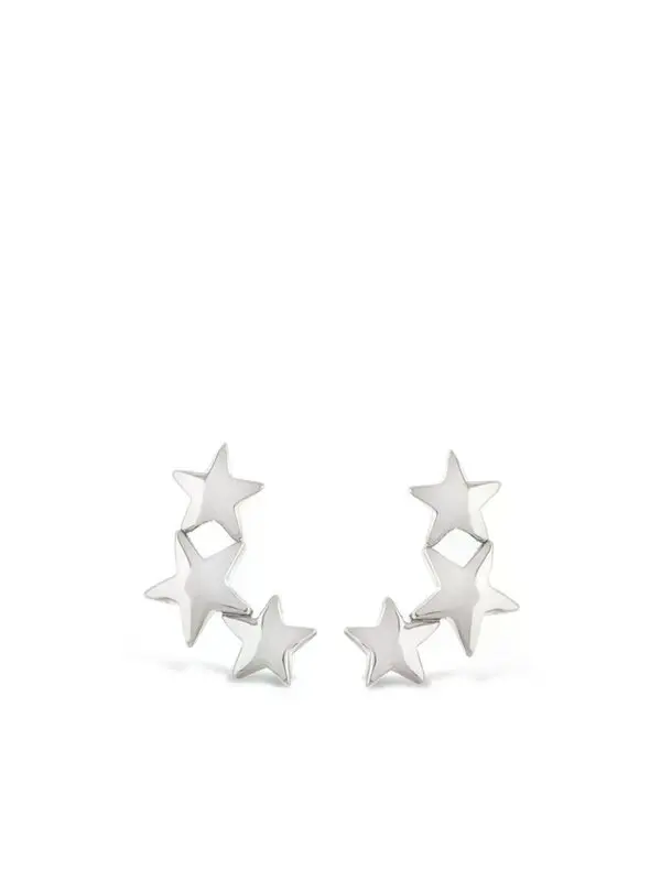DINNY HALL Bijou Star Trio Stud Earrings - Silver