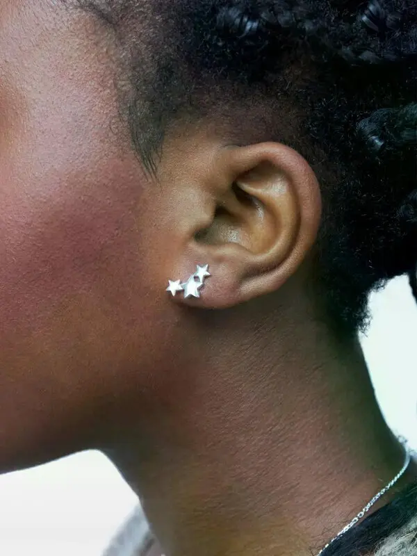 DINNY HALL Bijou Star Trio Stud Earrings