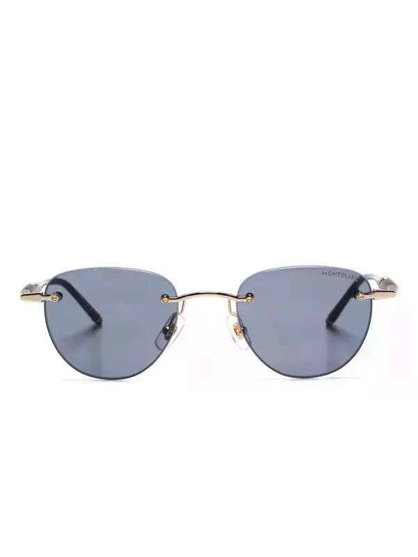 Montblanc Rimless Geometric-frame Sunglasses - Black