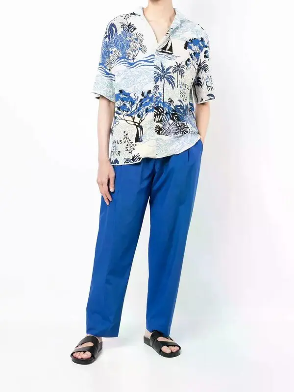 LANEUS Straight-leg Cotton Trousers