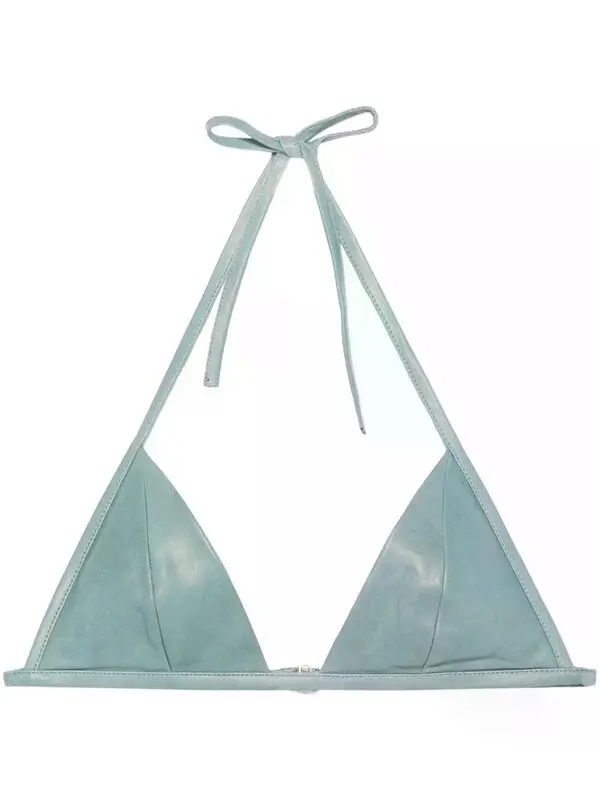 Rick Owens Leather Bra Top - Blue