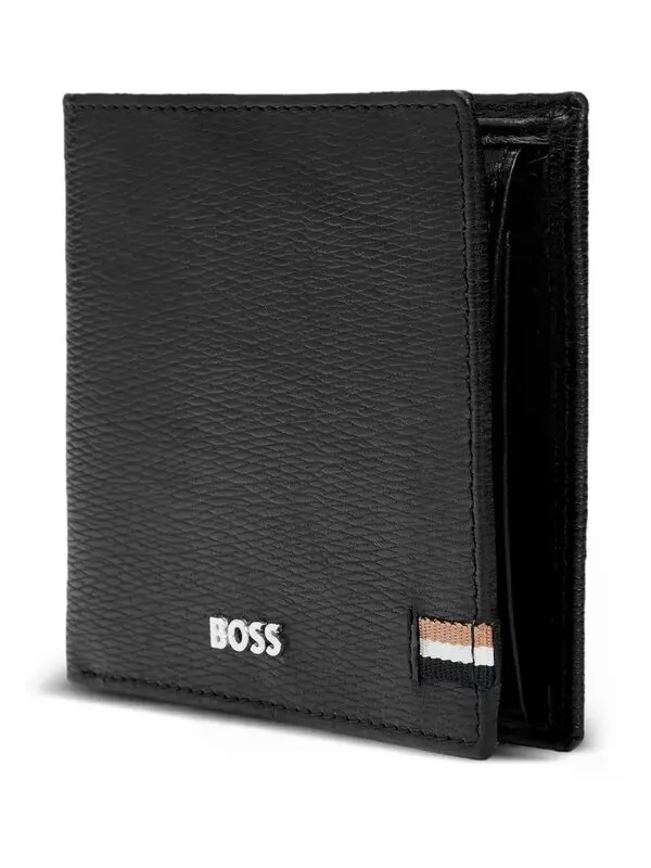 BOSS Logo-print Leather Wallet