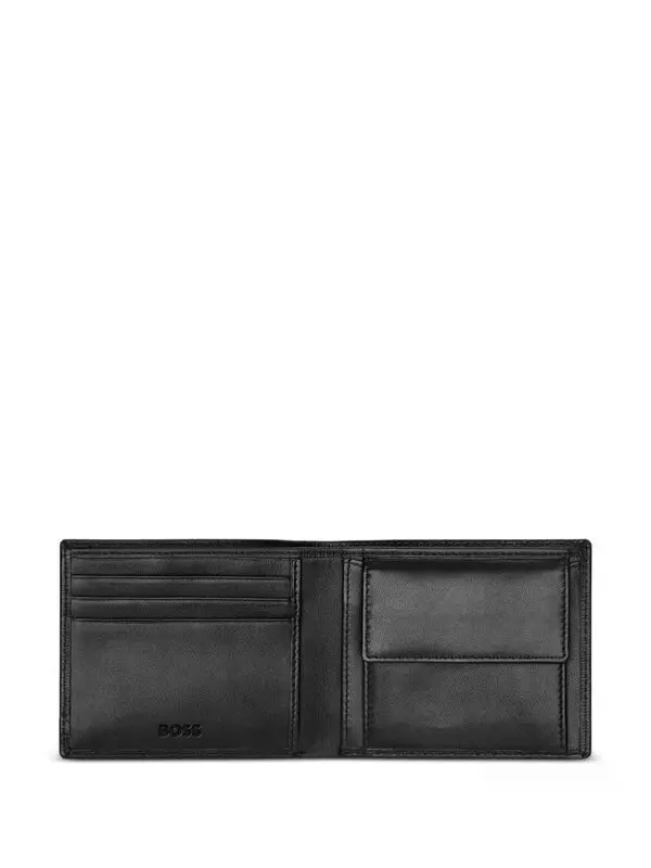 BOSS Logo-print Leather Wallet