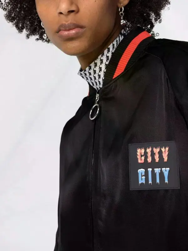 Rabanne Logo Patch Bomber Jacket