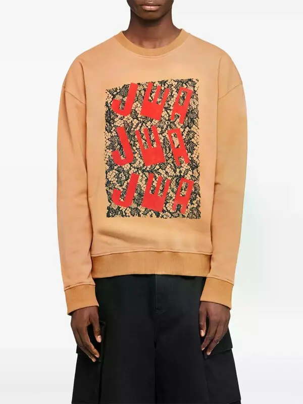 JW Anderson Lace-print Cotton Sweatshirt
