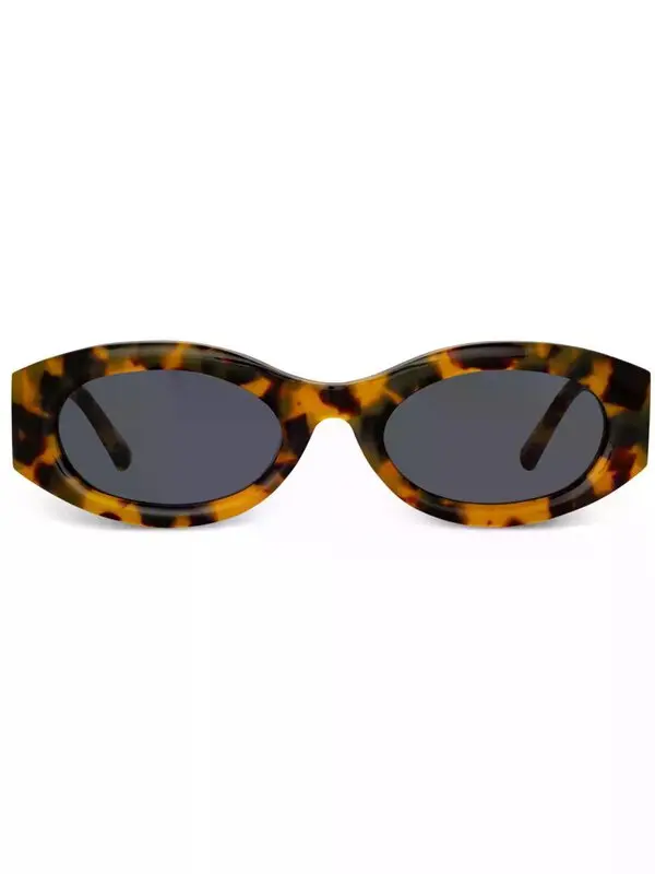 Linda Farrow Tortoiseshell Oval Sunglasses - Brown