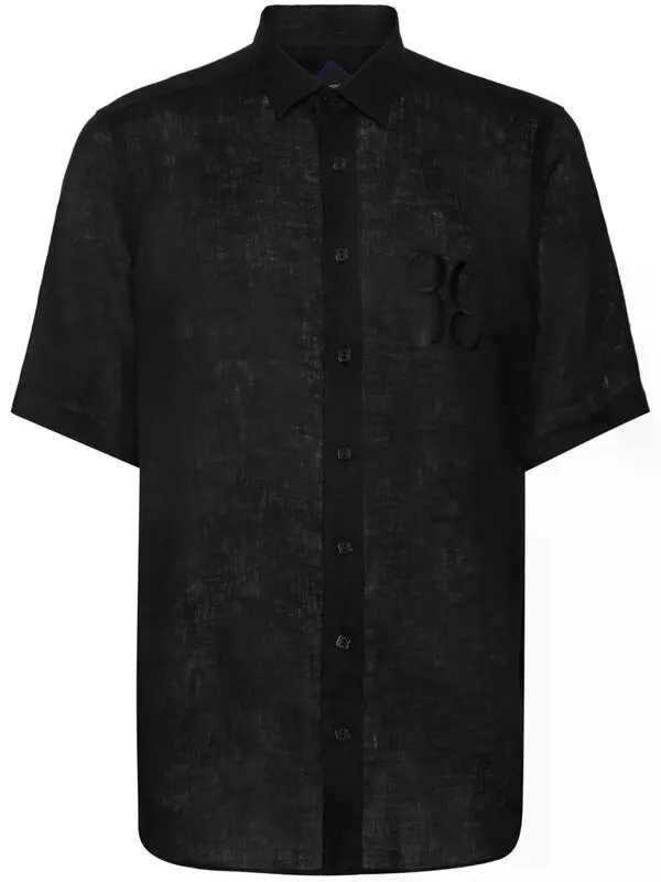 BILLIONAIRE Linen Silver Cut Shirt