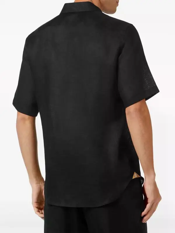 BILLIONAIRE Linen Silver Cut Shirt