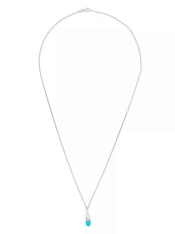 TRUE ROCKS Pill Pendant Necklace - Silver