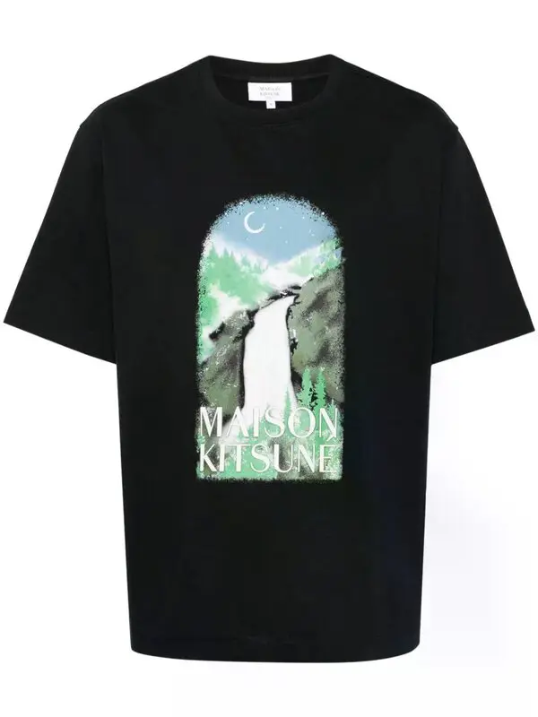 Maison Kitsuné Waterfall Oversize T-shirt - Black