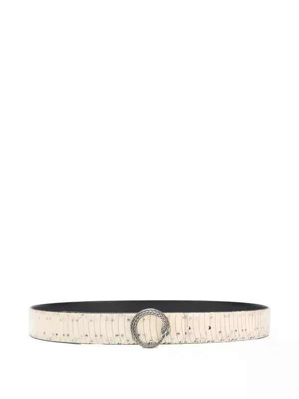 Roberto Cavalli Snake Buckle Belt - Neutrals