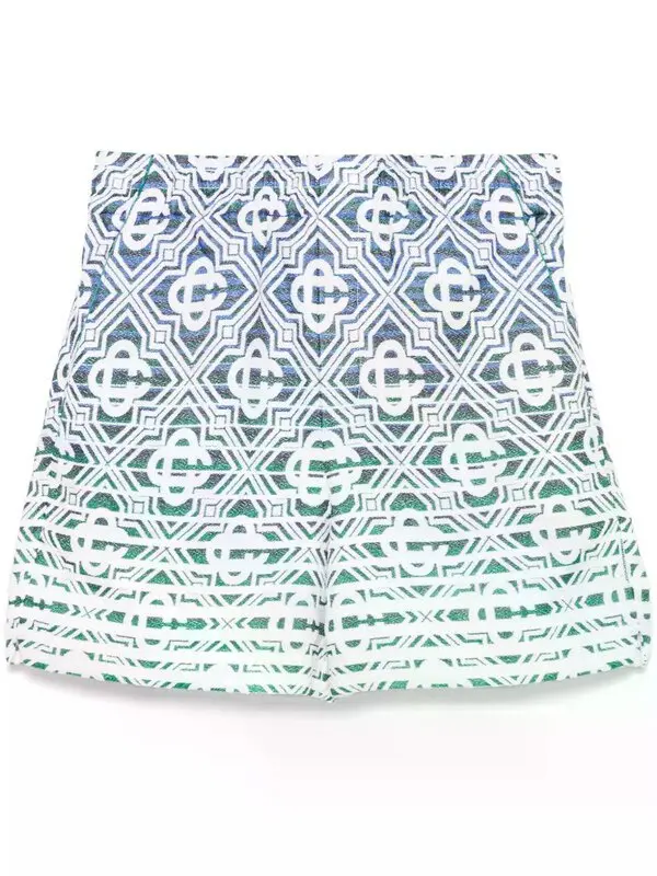 Casablanca Monogram Gradient Towelling Shorts - Neutrals