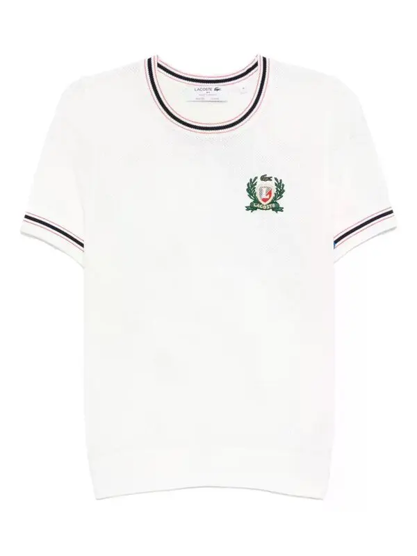 Lacoste Embroidered Shield T-shirt - White