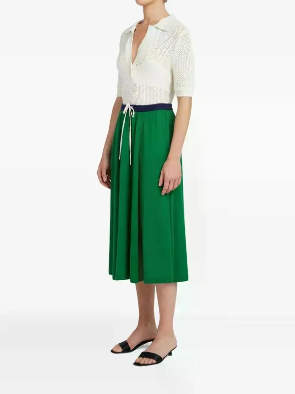 Cashmere In Love Knitted Circle Skirt - Green