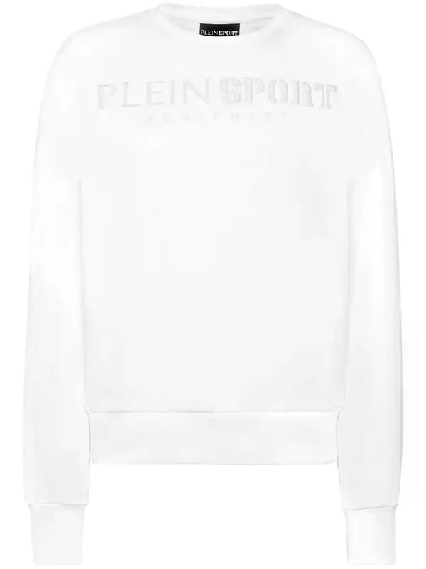 PLEIN SPORT Embroidered Logo Jogging Sweatshirt - White