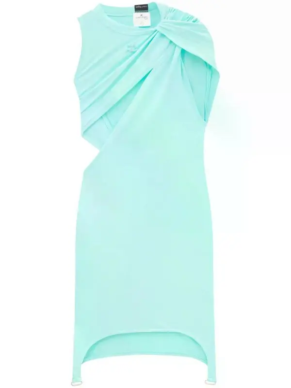 COURREGES Cut-out Gathered Mini Dress