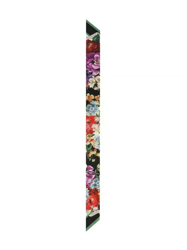 Dolce & Gabbana Floral-print Headscarf - Black