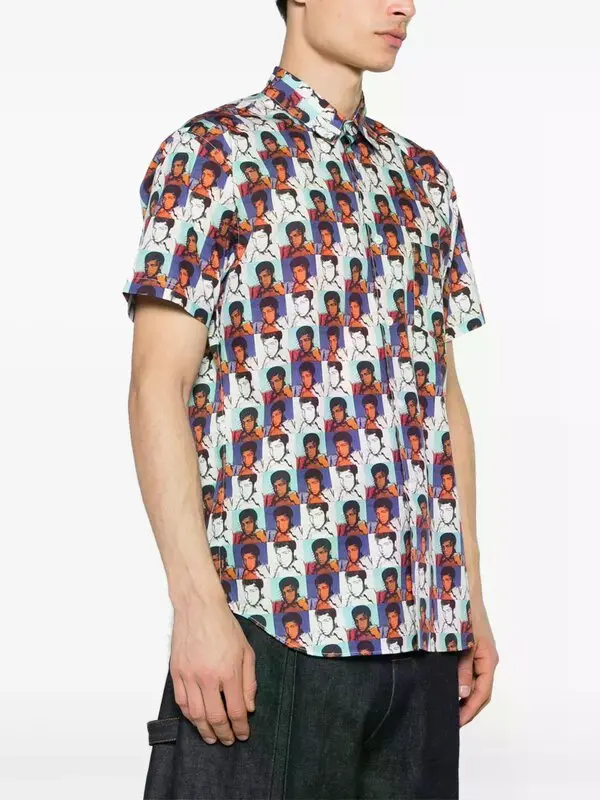 Comme Des Garçons Portrait-print Shirt