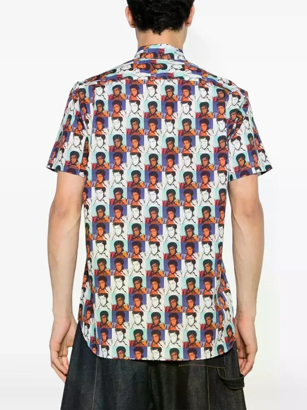 Comme Des Garçons Portrait-print Shirt