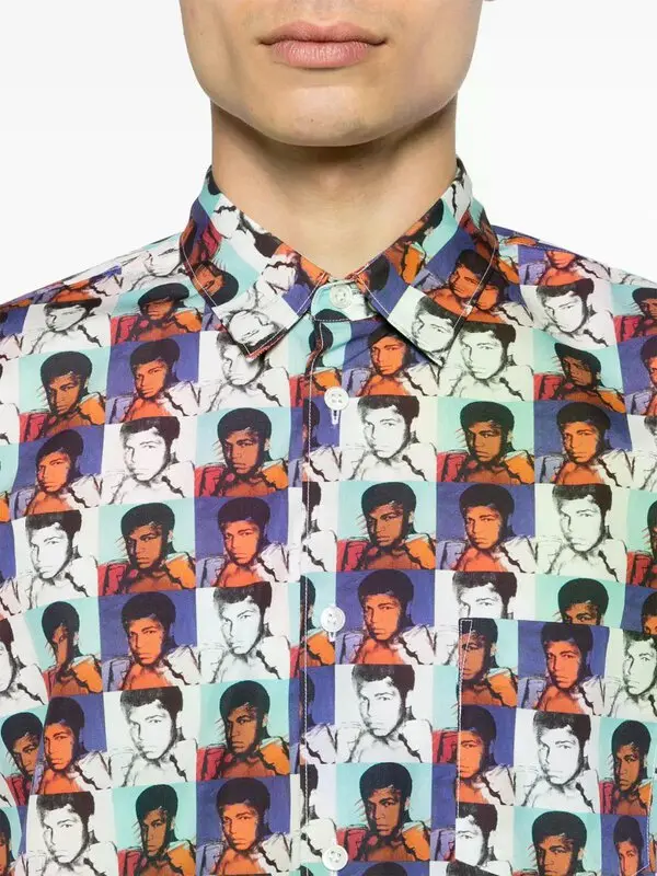 Comme Des Garçons Portrait-print Shirt