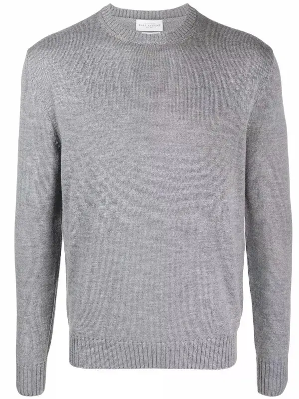 BALLANTYNE Ribbed-knit Wool Jumper - Grey