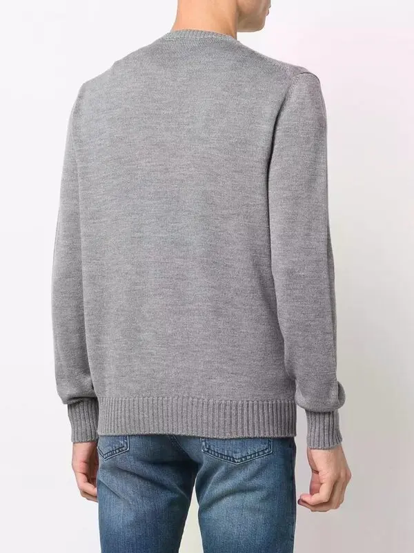 BALLANTYNE Ribbed-knit Wool Jumper - Grey