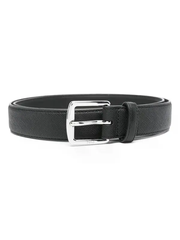Polo Ralph Lauren Saffiano Leather Belt - Black