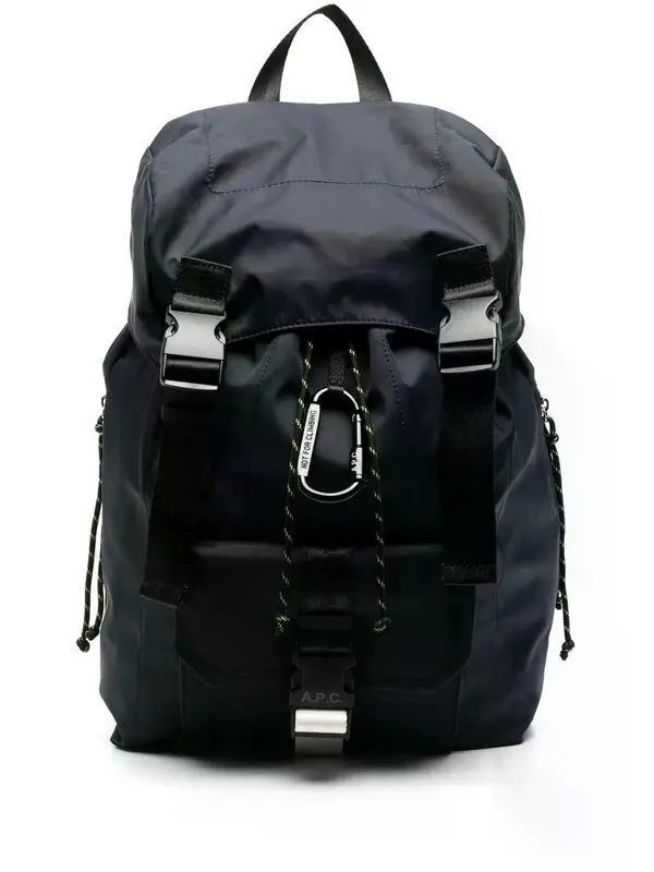 A.p.c. Logo-patch Treck Backpack - Blue
