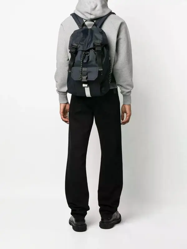 A.p.c. Logo-patch Treck Backpack - Blue