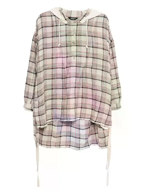 Undercover Checked Hoodie - Neutrals