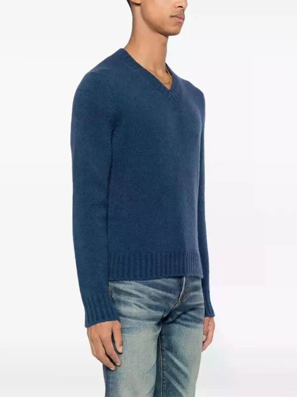 TOM FORD Ribbed-knit V-neck Jumper