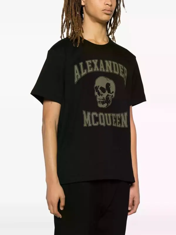 Alexander McQueen Logo-print Cotton T-shirt - Black