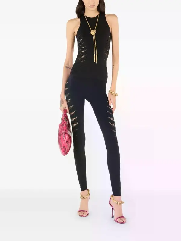 Roberto Cavalli Python-patterned Leggings
