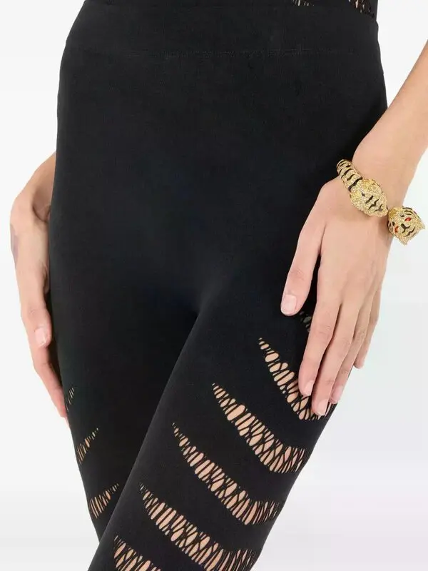 Roberto Cavalli Python-patterned Leggings